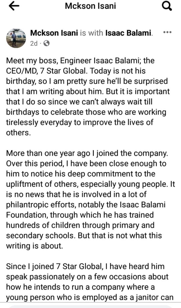 How Nigerian Aviator, Balami, Turned Janitor to Aircraft Technician ...